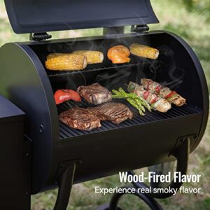 Z GRILLS ZPG-550A Wood Pellet Grill & Smoker, 16lbs Large Hopper Capacity, 585 sq in Cooking Area, 8 in 1 Versatility, Black