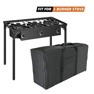 QuliMetal Carry Bag for Camp Chef 2 Burner Stoves, Heavy Duty Carry Case for Camp Chef Two Burner Briddle, 600D, UV Resistant