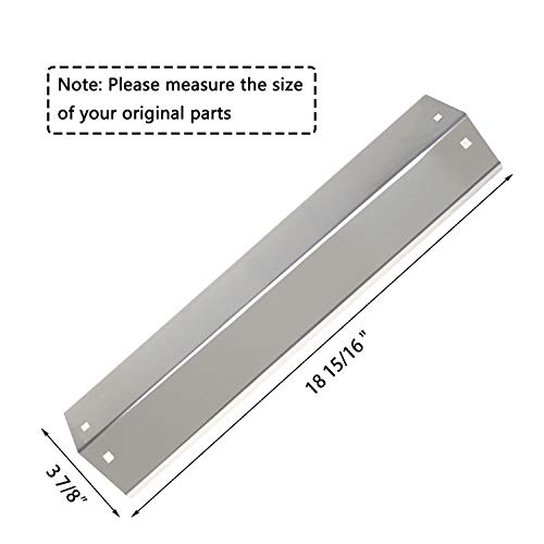 Hisencn Repair kit Replacement for Chargriller 5050, Stainless Steel Burner Tube, Heat Plate, Porcelain Cast Iron Cooking Grates, igniter Electrode, Porcelain Steel Grease Collection Pan with 15 Pack