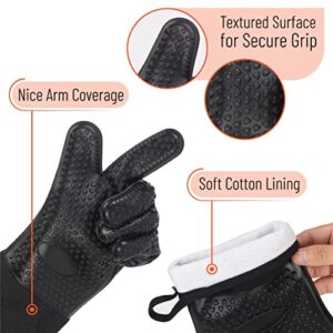 UNCO- Grill Gloves, Silicone Gloves Heat Resistant, Oven Gloves, BBQ Gloves, Meat Gloves, Barbecue Gloves, Grilling Gloves, Meat Gloves for Pulling Meat, Grill Gloves for Outdoor Grill, Grill Mitts