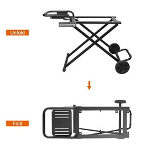 Tabletop Griddle Stand for Blackstone 22 17 Inch Grill, Heavy-Duty Foldable Griddle Cart with Wheels, Griddle Trolley Dining Table, Grill Replacement Part for Outdoor Camping BBQ Cooking Tailgating