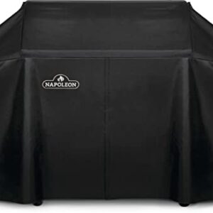 Napoleon Premium Cover for Large Prestige PRO 825 BBQ Grills, Black Cover, Water Resistant, UV Protected, Air Vents, Hanging Loops, Adjustable Buckled Straps to Secure Cover