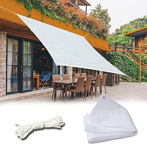 ALBN-Shading net Patio Shade Netting HDPE UV Protection with Eyelet Fits Outdoor Balcony Garden Plant Cover (Color : White, Size : 2x6m)