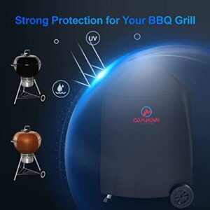 Comnova Charcoal Kettle Grill Cover - 600D BBQ Cover for Weber 22 Inch Charcoal Grill, Heavy Duty & Waterproof Covers for Weber 22 Inch Master Touch Charcoal Grill, Original Kettle Grill and More