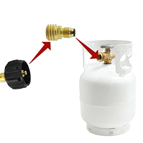 MENSI 20-50Lbs Propane Tank Pol Type Inlet Convert to Qcc1 Type Regulator Valve (POL Type Male Connection to QCC1 Type Male Connection)