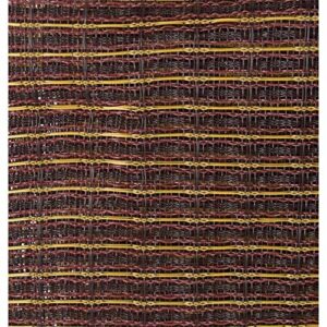 grill cloth - oxblood, gold stripe, 59" wide