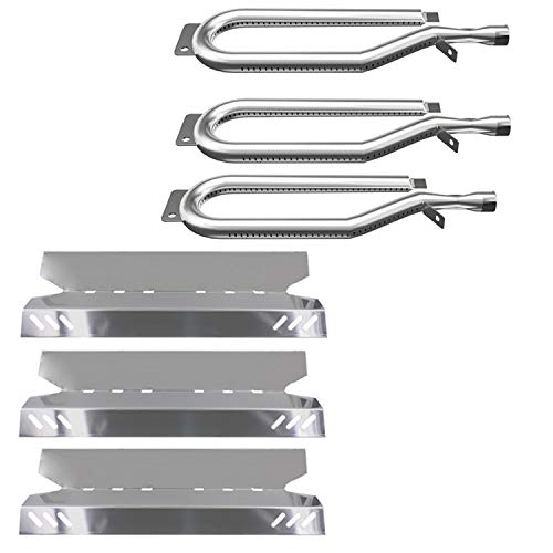 Sunshineey Gas Grill Replacement Parts,Stainless Steel Burners,Heat Plates for Members Mark BQ05046-6, BBQ ProBQ05041-28, BQ51009, Sam's Club, Outdoor Gourmet Repair Kit (3PACK)