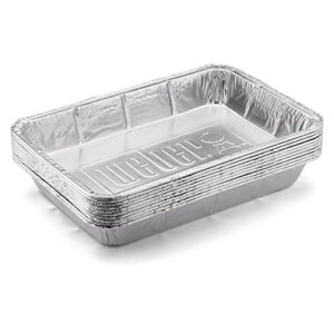 weber 6416 large aluminum drip pans, 10-pack,silver