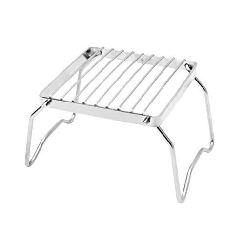 LIOOBO BBQ Grill Rack Steel Grill Grate Portable Camping Grill Barbecue Grill for Backpacking Hiking Picnics Fishing