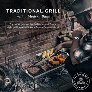 Hickory Summit argentine grill - argentinian gaucho grill - santa maria grill - argentinian parrilla set with all tools included