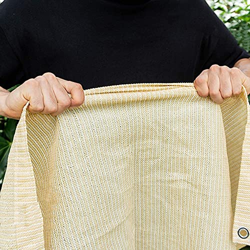 ALBN Shade Cloth Shading Net Garden Shadow Sunscreen Breathable Anti-UV Polyethylene, 17 Sizes (Color : Beige, Size : 1x3m)