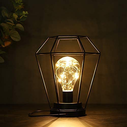 JHY DESIGN Decorations Outdoor Table Lamp Battery Powered Lights Indoors lamp with LED Bulb Battery Operated Outdoor Lantern Great for Room Decor Parties Patio Events