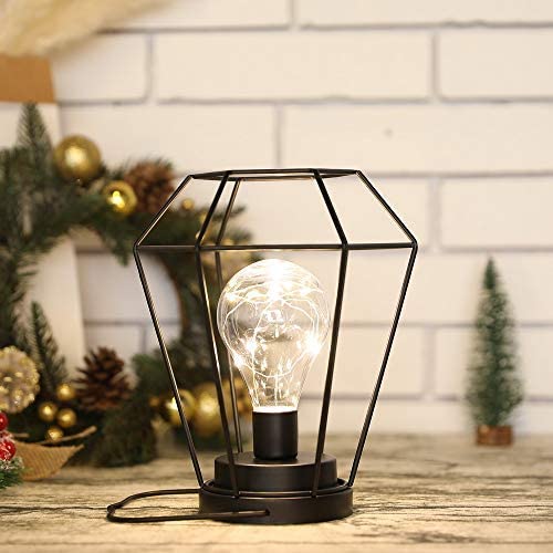 JHY DESIGN Decorations Outdoor Table Lamp Battery Powered Lights Indoors lamp with LED Bulb Battery Operated Outdoor Lantern Great for Room Decor Parties Patio Events