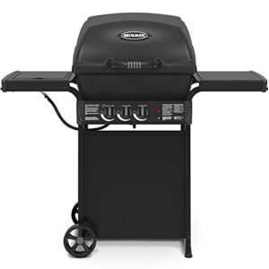 broil-mate, 30040bmt, cast 2, liquid propane gas grill with side burner, black