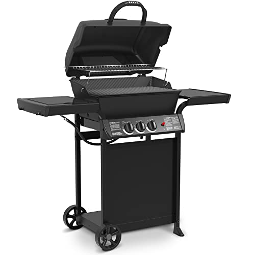 Broil-Mate, 30040BMT, Cast 2, Liquid Propane Gas Grill with Side Burner, Black