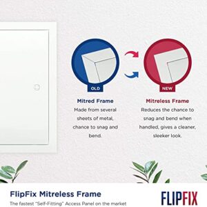 FlipFix Premium Metal Access Panel / Access Door for Drywall / Easy to Fit (6" x 6")