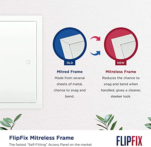 FlipFix Premium Metal Access Panel / Access Door for Drywall / Easy to Fit (6" x 6")