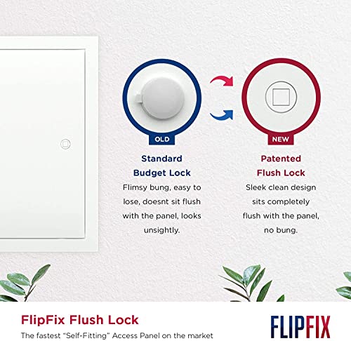 FlipFix Premium Metal Access Panel / Access Door for Drywall / Easy to Fit (6" x 6")