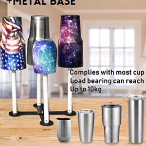 Drying Stander Holder of Tumbler Cup Spinner，Tumbler Drying Rack for DIY Craft Glitter Epoxy Tumblers Cup Turner Kit Stainless Steel Material,Suitable for Different diameters (2pcs)