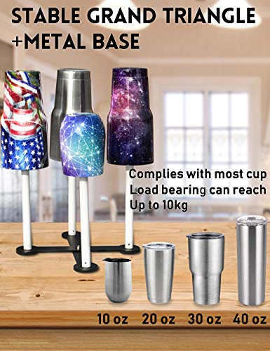 Drying Stander Holder of Tumbler Cup Spinner，Tumbler Drying Rack for DIY Craft Glitter Epoxy Tumblers Cup Turner Kit Stainless Steel Material,Suitable for Different diameters (2pcs)