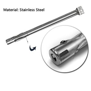 Hongso SBF231 15 3/8" Universal BBQ Gas Grill Replacement Stainless Steel Pipe Tube Burner for BBQ Pro, Kenmore Sears, K Mart Part, Members Mark Part, Outdoor Gourmet, Lowes Model Grills, 4-Pack