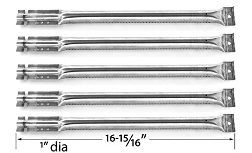 Repair Kit for Charbroil Commercial 463268806 BBQ Gas Grill Includes 4 Crossover Tube Burners, 5 Stainless Heat Plates, 5 Stainless Steel Burners and Porcelain Grates