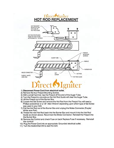 Direct Igniter Replacement Hot Rod/Igniter Fits All Traeger OEM Fits BAC006 BAC432