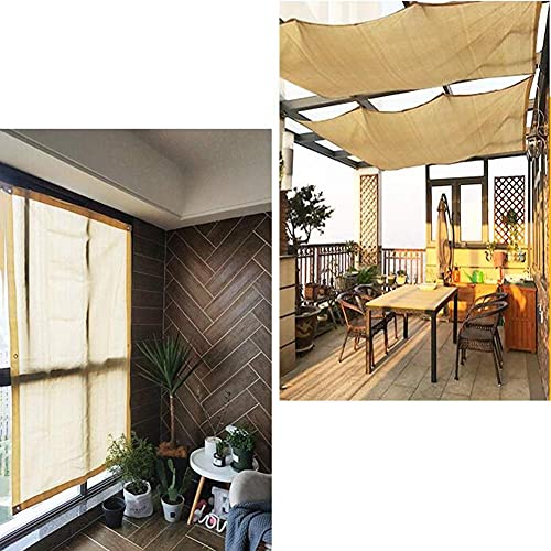 ALBN Shade Cloth Shading Net Garden Shadow Sunscreen Breathable Anti-UV Polyethylene, 17 Sizes (Color : Beige, Size : 4x5m)