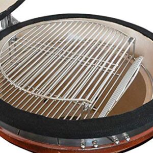 Onlyfire Stainless Steel Grill Expander Cooking Grate Fits for Charcoal Kettle Grills like Weber,Char-Broil and Ceramic Grills like Large Big Green Egg,Kamado Joe Classic,Pit Boss,Louisiana