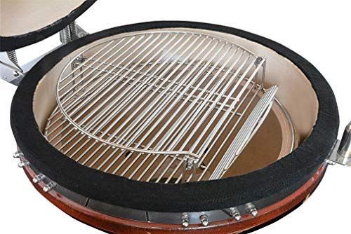 Onlyfire Stainless Steel Grill Expander Cooking Grate Fits for Charcoal Kettle Grills like Weber,Char-Broil and Ceramic Grills like Large Big Green Egg,Kamado Joe Classic,Pit Boss,Louisiana