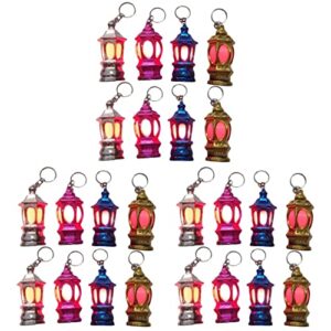 uonlytech 60pcs torch favors arabian random mini color keyring practical charm chain party fillers charms style lamp bag handbag muslim gifts pendant lights home lantern, small