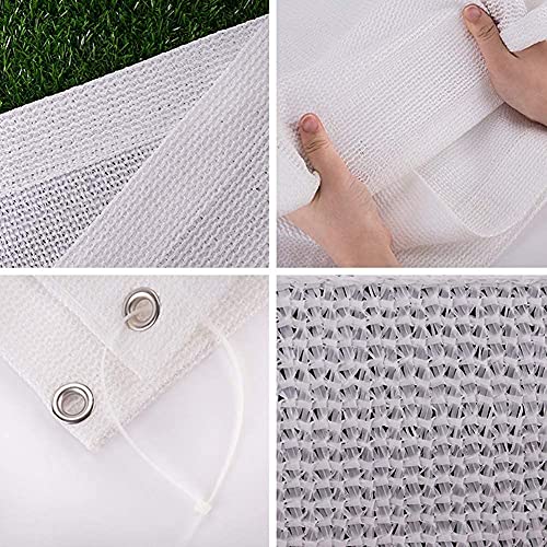 ALBN-Shading net Patio Shade Netting HDPE UV Protection with Eyelet Fits Outdoor Balcony Garden Plant Cover (Color : White, Size : 1x4m)