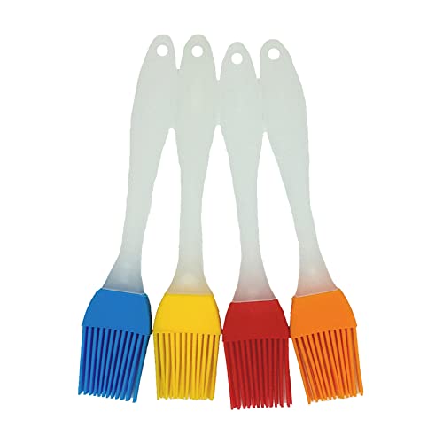 Basting Brush, Basting Brushes Grill Kitchen Silicone Pastry Cooking Brushs & BBQ Basting Brush, Varying Bright Color - Best Kitchen Gadget (Oil Brush 4 Pack)