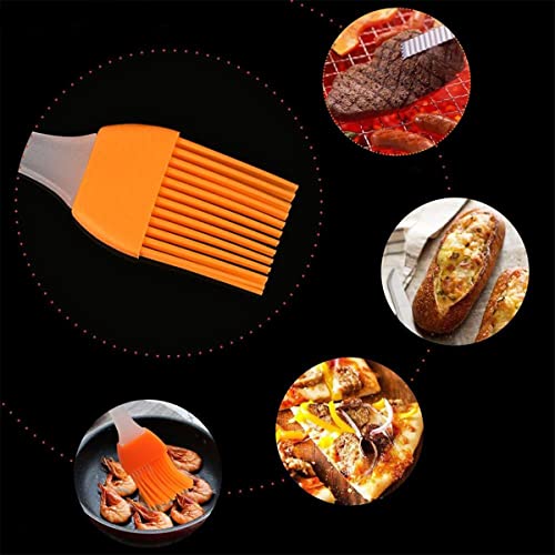 Basting Brush, Basting Brushes Grill Kitchen Silicone Pastry Cooking Brushs & BBQ Basting Brush, Varying Bright Color - Best Kitchen Gadget (Oil Brush 4 Pack)