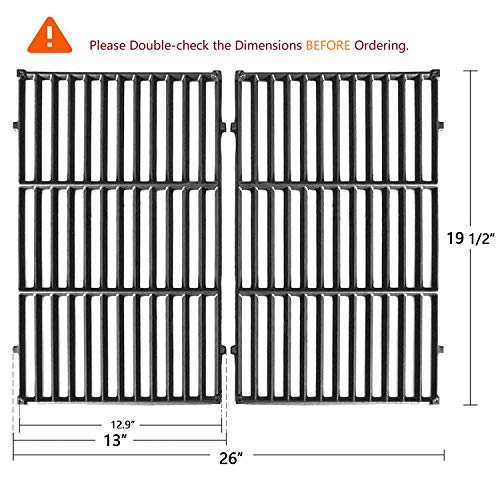 Hongso 19.5" Grill Grates 17.5" Flavorizer Bars Burner Tubes for Weber Genesis 300 Series E-310 E-320 E-330 EP-310 EP-320 EP-330 S-310 S-330 Gas Grill (2011-2016 with Front Control Knobs) 7524 7621