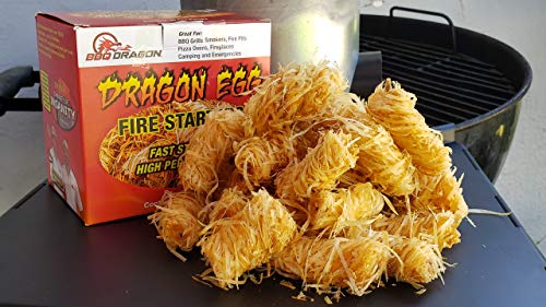 BBQ Dragon Egg Fire Starter-32 Pack Fire Starters for Fireplace-Ultra Fast, Long Lasting Charcoal Starter-Waterproof, Natural Fire Starters for Wood Stove, Campfire, Fire Pit, Charcoal Grill, Fatwood