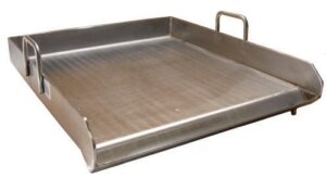 16" x 18" stainless steel comal flat top bbq cooking griddle for stove or grill