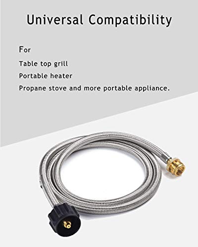 SHINESTAR 3-Pack Propane Y Splitter Tee Adapter and Propane Hose Adapter 1 LB to 20LB and Propane Refill Adapter