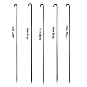 metal skewers, 39" in length bbq/ tandoor 6 mm thickness : mild steel (pack of 4)