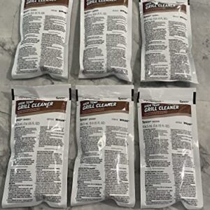 Keystone(TM) High Temp Grill Cleaner, Bundle of 6 x 3.6 oz pouches, for Kitchen, Food Truck, Professional Kitchen