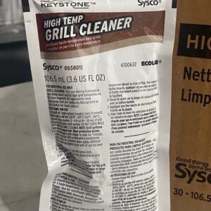 Keystone(TM) High Temp Grill Cleaner, Bundle of 6 x 3.6 oz pouches, for Kitchen, Food Truck, Professional Kitchen