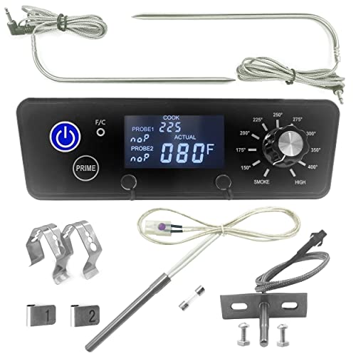 Control Board Kit Replacement for Pit BOSS Series 3/4/5/7 Vertical Pellet Smoker, Upgraded Circuit Baord Applied, Come with 1 Hot Rod Ignitor,1 RTD Temperature Sensor and 2 Meat Probes