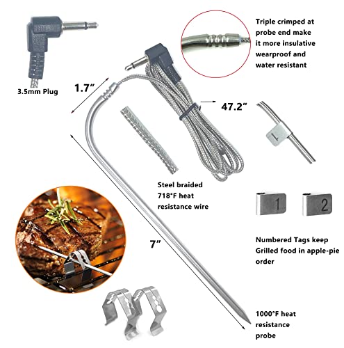 Control Board Kit Replacement for Pit BOSS Series 3/4/5/7 Vertical Pellet Smoker, Upgraded Circuit Baord Applied, Come with 1 Hot Rod Ignitor,1 RTD Temperature Sensor and 2 Meat Probes