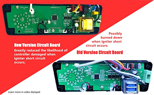 Control Board Kit Replacement for Pit BOSS Series 3/4/5/7 Vertical Pellet Smoker, Upgraded Circuit Baord Applied, Come with 1 Hot Rod Ignitor,1 RTD Temperature Sensor and 2 Meat Probes