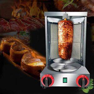 Zz Pro Shawarma Doner Kebab Machine Gyro Grill with 2 Burner Vertical Broiler for Commercial home Kitchen