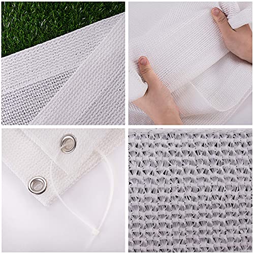 ALBN Sun Shade Cloth Shade Netting 90% UV Blocking Breathable Weather Resistance HDPE for Balcony Patio Garden Plants Covering (Color : White, Size : 1x2m)