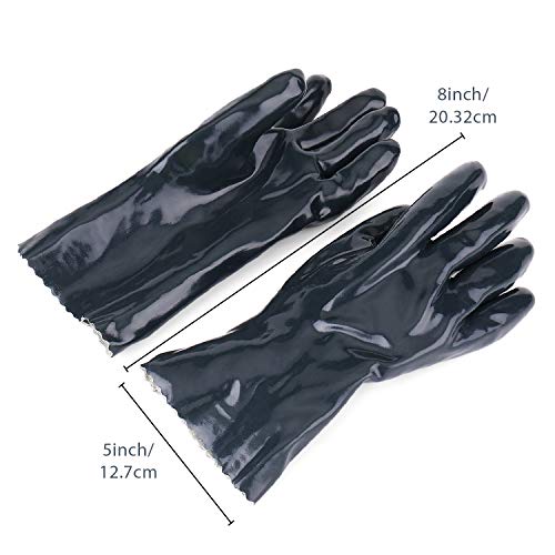 Flexzion BBQ Gloves Hot Food Gloves (1 Pair) - Griller Insulated Heat-Resistant Neoprene Durable and Reusable for Handling Hot Food Right Off BBQ Grill Meat, Steak, Turkey, Pulling Pork