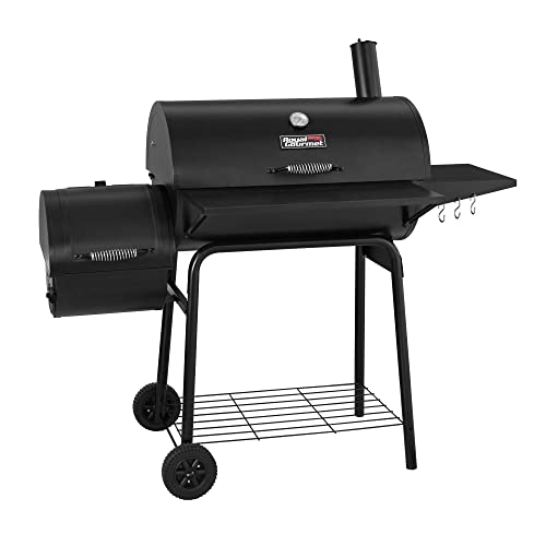 Royal Gourmet CC1830S 30" BBQ Charcoal Grill and Offset Smoker | 811 Square Inch cooking surface, Outdoor for Camping | Black