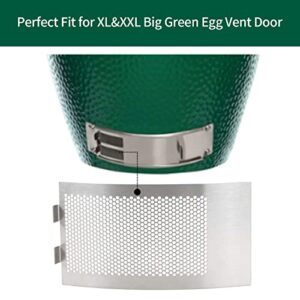 Quantfire Mesh Screen Draft Door for XLarge&2XLarge Big Green Egg Bottom Vent Accessories, Stainless Punched Mesh Panel