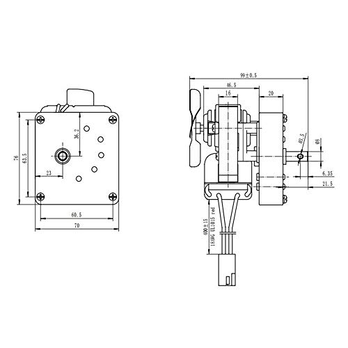 Replacement Auger Motor, Compatible with Traeger/Pit Boss Wood Pellet Grills, 1.6 RPM Durable Pellet Feed Drive Motor Replacement Parts, Easy to Install